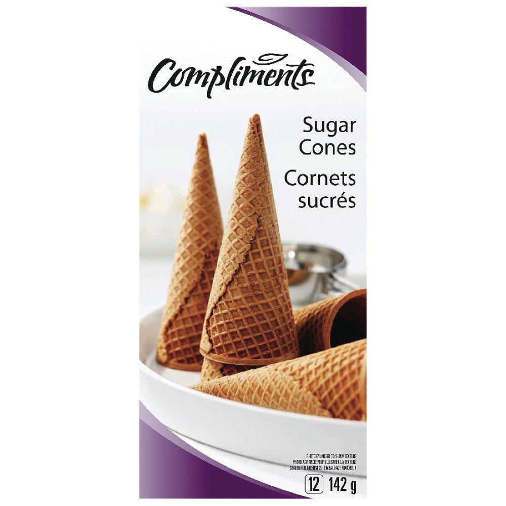 COMPLIMENTS SUGAR ICE CREAM CONES 12 UN — Delivurr